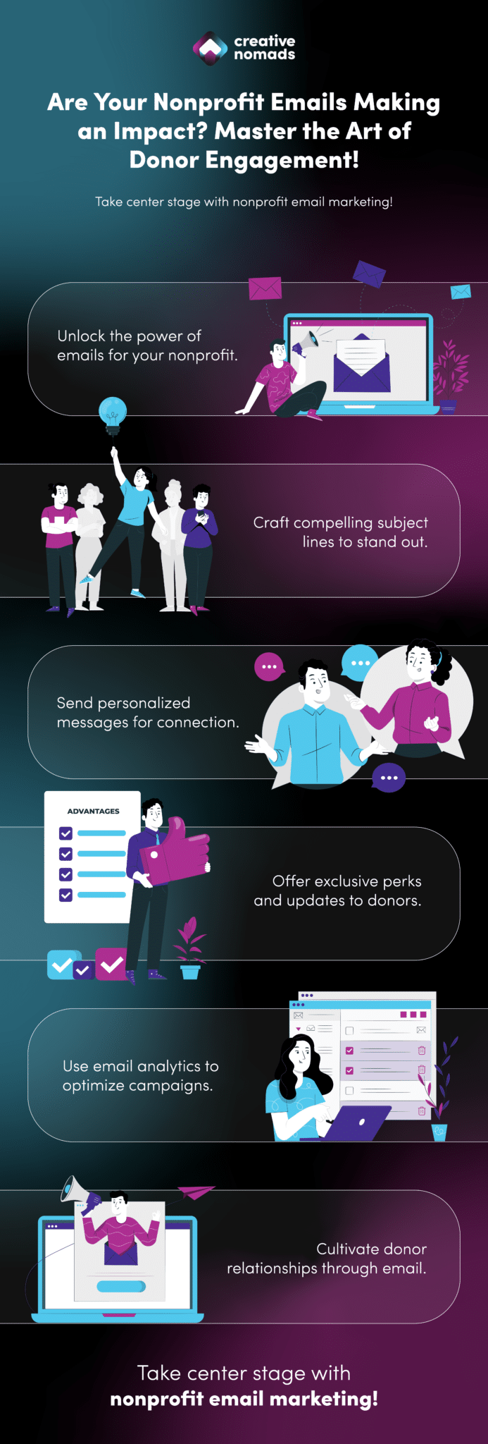 The Donor Engagement Playbook: How Emails Take Center Stage - Creative Nomads